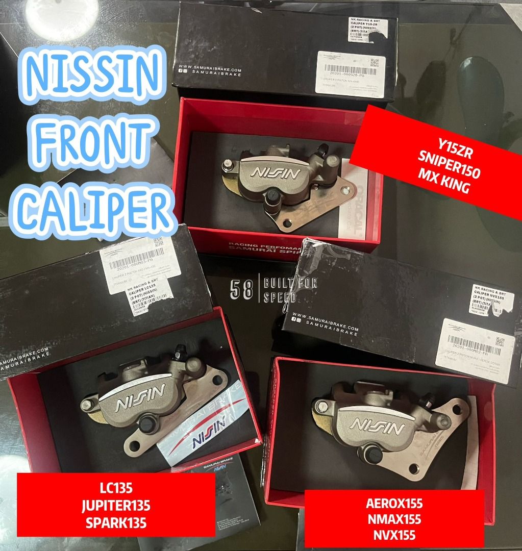Nissin Samurai Brake Caliper Front With Bracket CNC (Plug And Play With ...