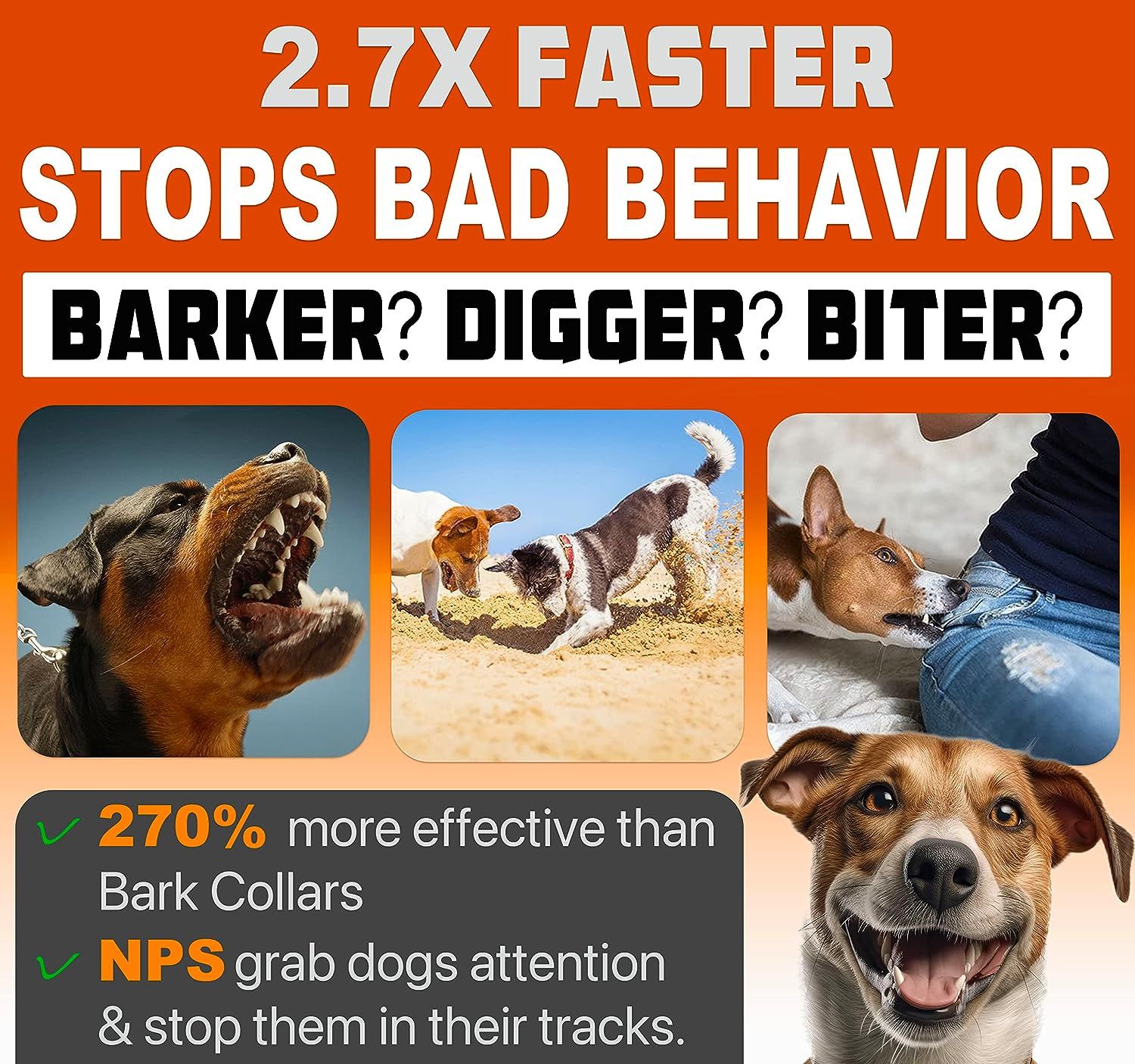 NPS Dog Bark Deterrent Device | 2023 Release Professional Anti Bark for ...