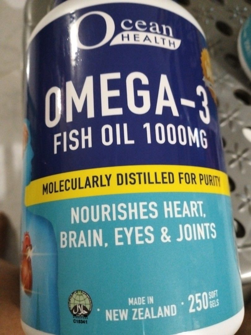Ocean Omega-3 fish oil (1000 mg), Health & Nutrition, Health ...