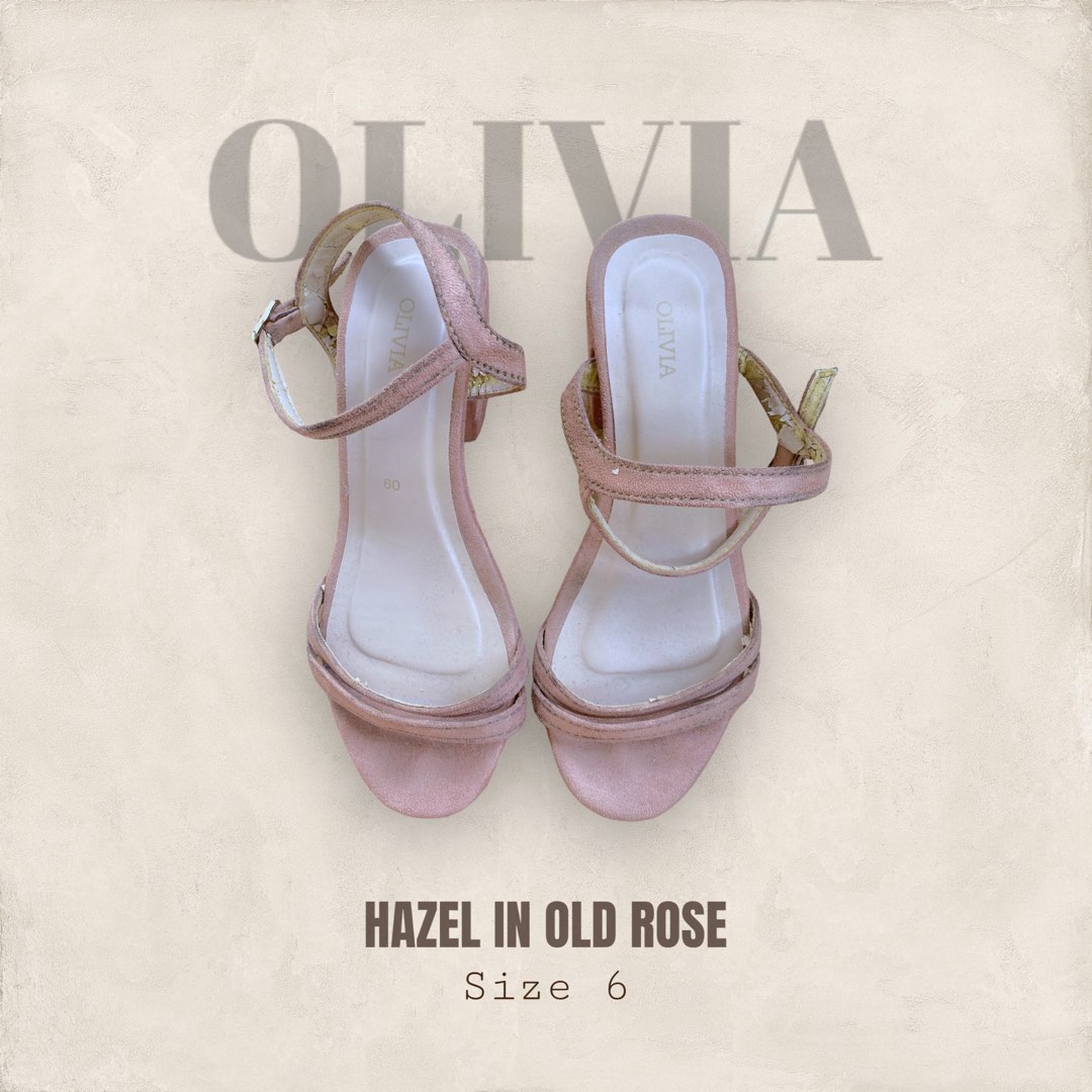 OLIVIA Hazel Heels in Old Rose on Carousell