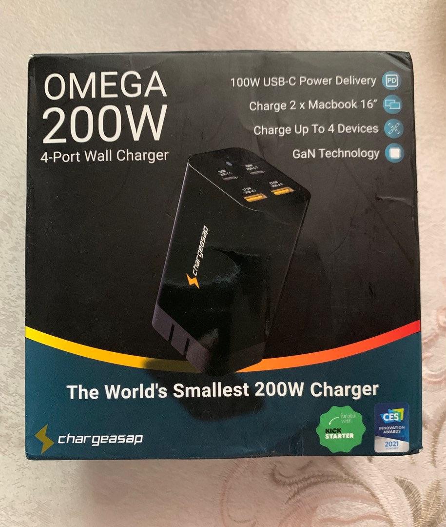 Omega 200W 4-Ports Wall Charger, Mobile Phones & Gadgets, Mobile ...