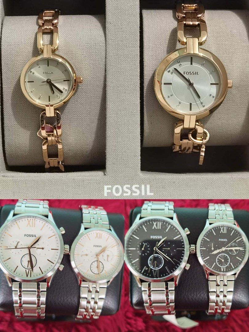 Orig Fossil Couple Watch, Women's Fashion, Watches & Accessories ...