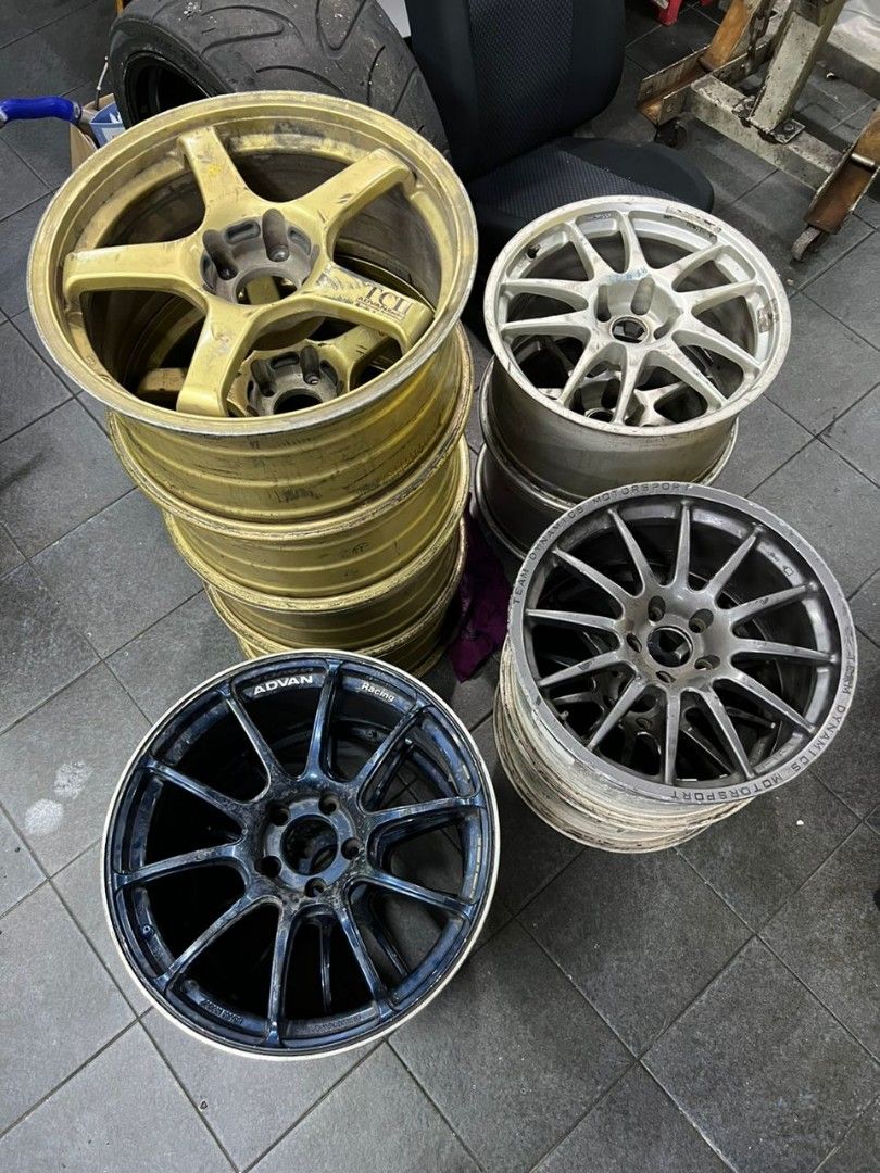 ORIGINAL Advan TC2 18" × 8.5j, Car Accessories, Tyres & Rims on Carousell