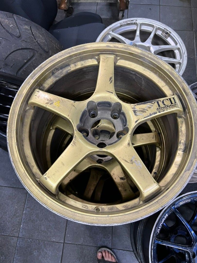 ORIGINAL Advan TC2 18" × 8.5j, Car Accessories, Tyres & Rims on Carousell