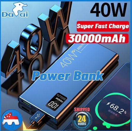 PD 40W Super Fast Charge Power Bank 30000mAh Flash Charge Power Bank ...