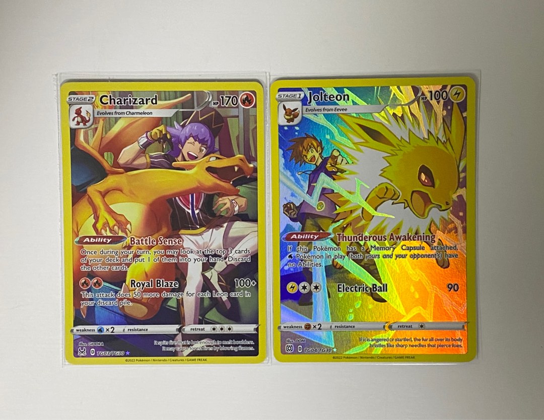 Pokemon Brilliant Stars Charizard / Jolteon TG, Hobbies & Toys, Toys ...