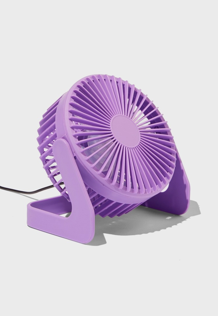 Typo portable purple fan, Furniture & Home Living, Lighting & Fans ...