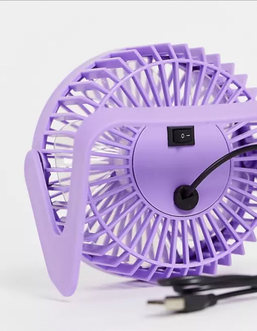 Typo portable purple fan, Furniture & Home Living, Lighting & Fans ...