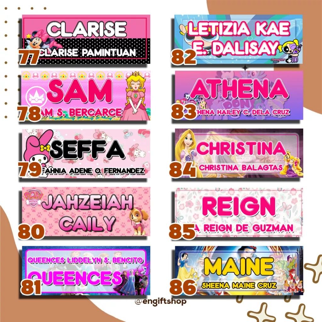 PVC LAMINATED NAME TAG FOR KIDS, Babies & Kids, Babies & Kids Fashion ...