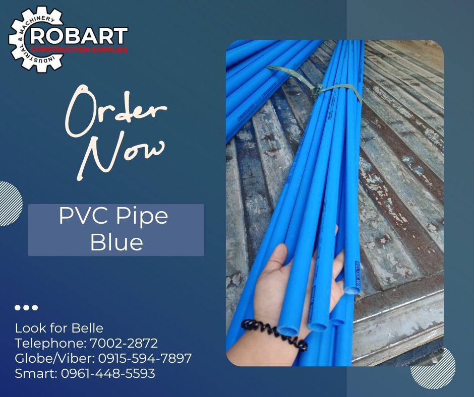 PVC Pipe Blue, Commercial & Industrial, Construction Tools & Equipment ...