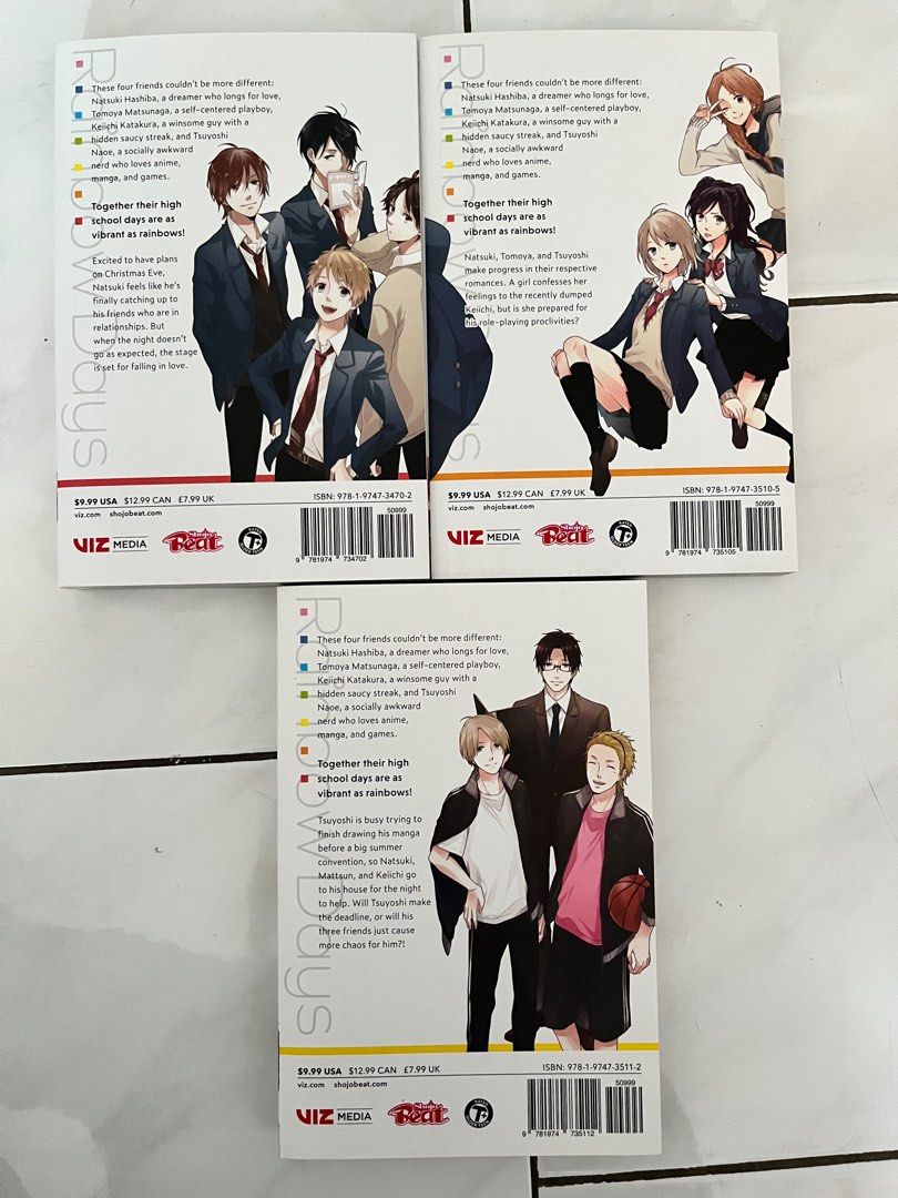 Rainbow Days Manga Vol. 1-3, Hobbies & Toys, Books & Magazines, Comics ...