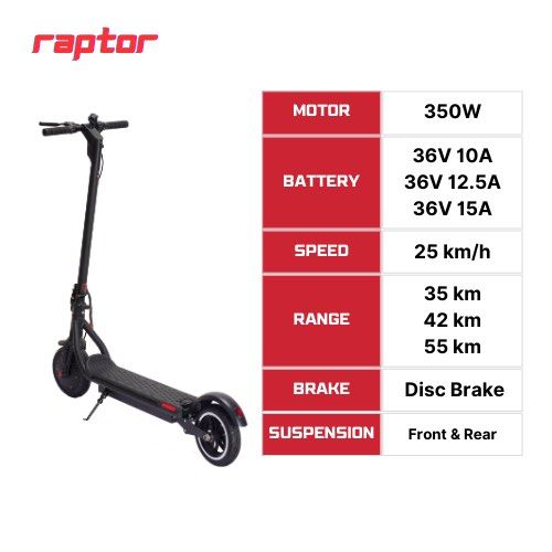 RAPTOR Electric Scooter (S25), Sports Equipment, Sports & Games, Skates ...