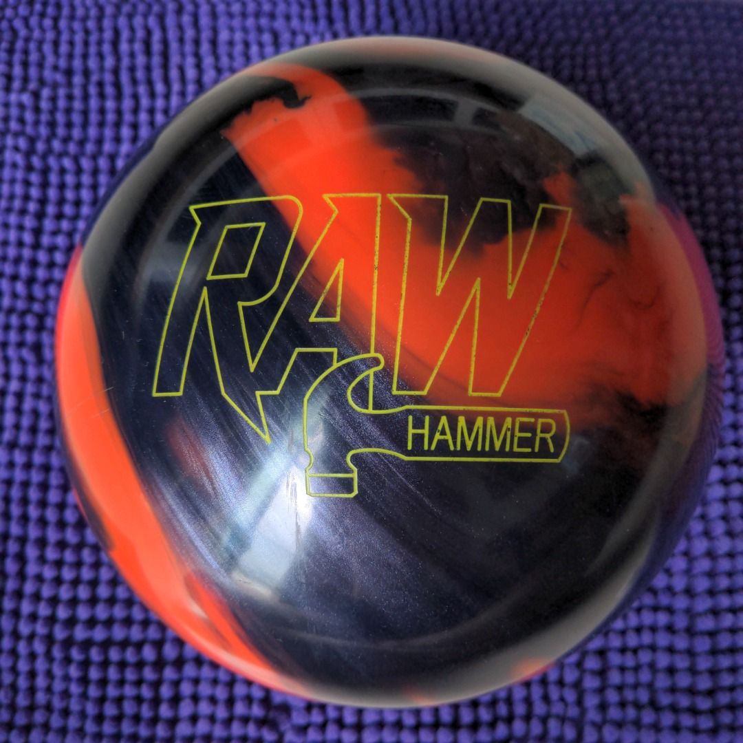 Raw Hammer Orange/Black Hybrid bowling ball 11lbs, Sports Equipment ...