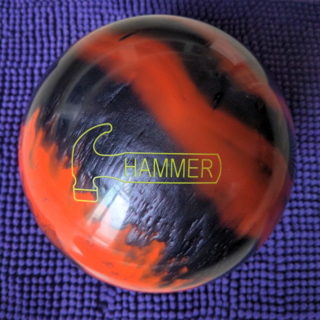 Raw Hammer Orange/Black Hybrid bowling ball 11lbs, Sports Equipment ...