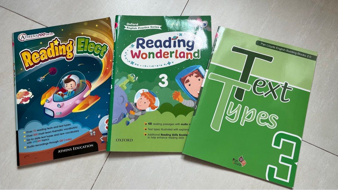 P3 Reading comprehension - set of 3 together, 興趣及遊戲, 書本 & 文具, 書本及雜誌 ...