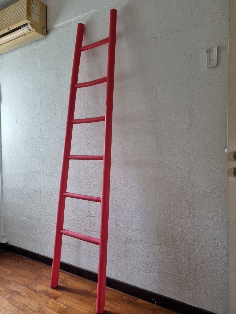 Red bamboo ladder, Furniture & Home Living, Home Decor, Other Home ...