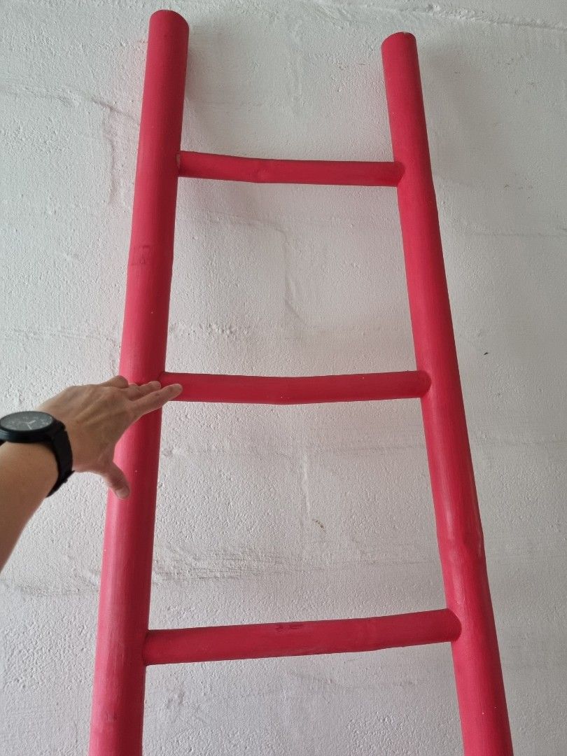 Red bamboo ladder, Furniture & Home Living, Home Decor, Other Home ...