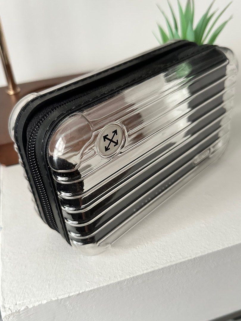 Rimowa x Offwhite clear amenity case, Luxury, Bags & Wallets on Carousell