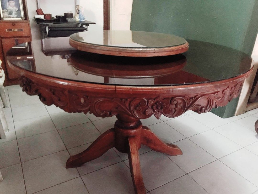 Round Dining Table Narra on Carousell