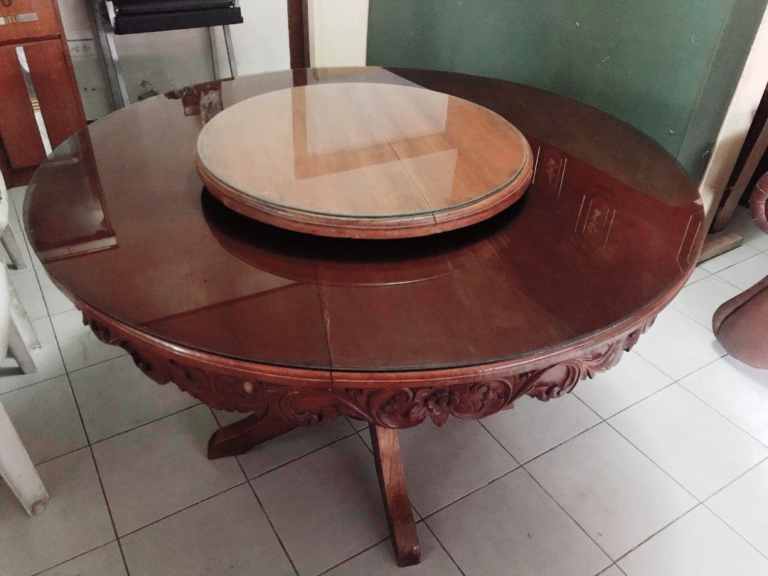 Round Dining Table Narra on Carousell