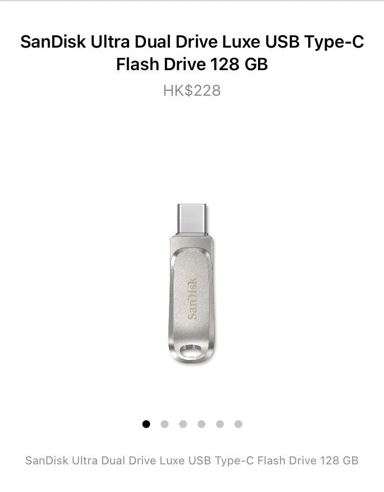 Sandisk Ultra Dual Drive Luxe 128GB USB Type-C USBC USBA, 電腦＆科技, 電腦周邊及 ...