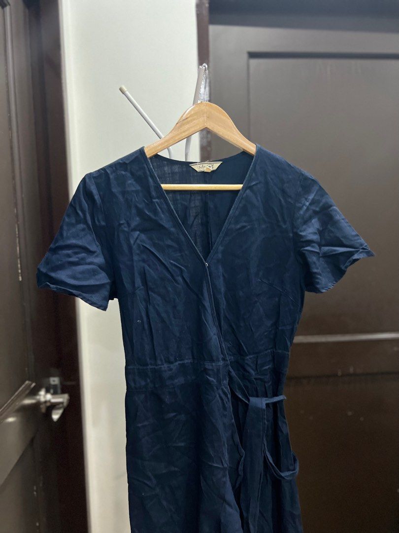 Sark blue maxi dress with ruffles on Carousell