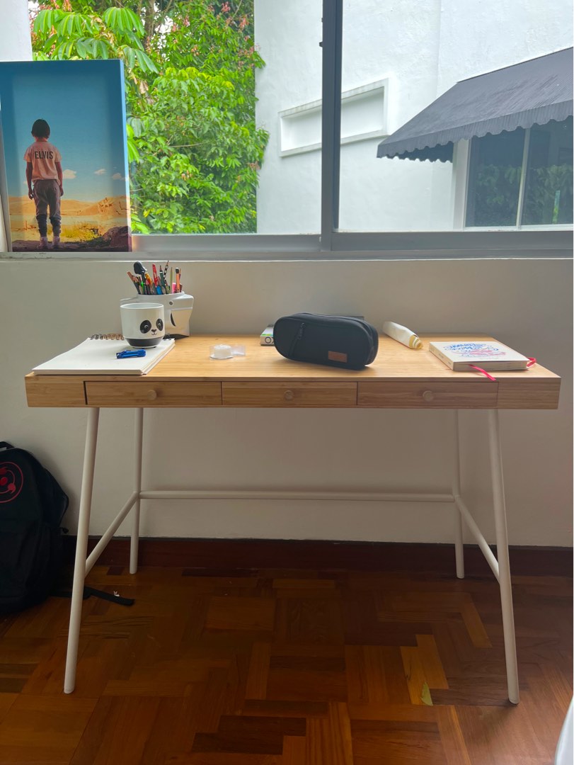 Scandinavian study desk , Furniture & Home Living, Furniture, Tables ...