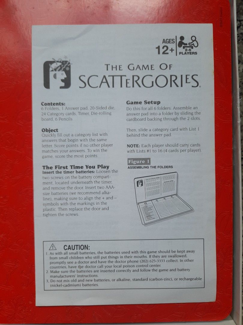 SCATTERGORIES Board Game on Carousell