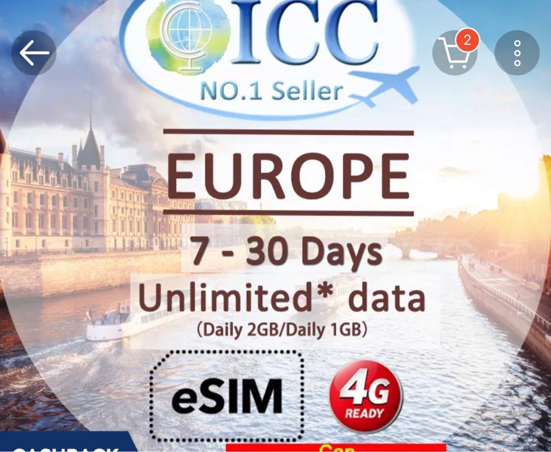 Selling ESim for Europe, Tickets & Vouchers, Vouchers on Carousell