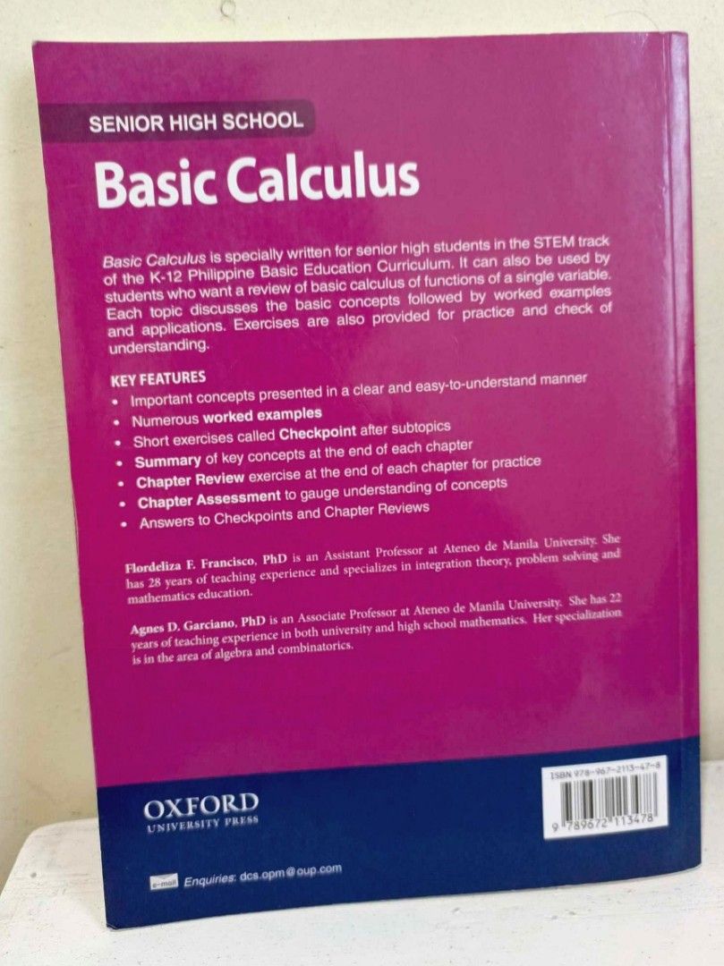 Senior High School: Basic Calculus | Oxford Publishing on Carousell