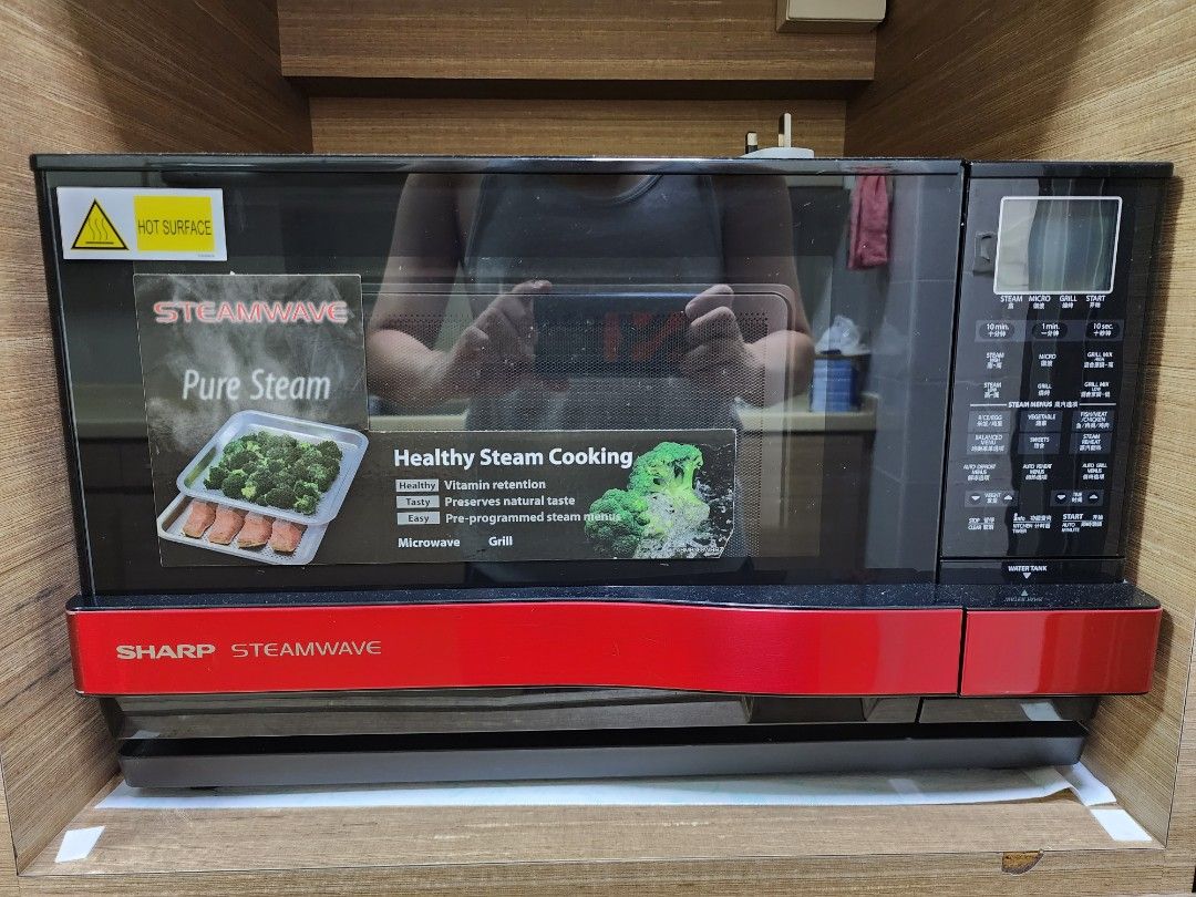 Sharp 27L Steamwave Technology Steam Microwave Oven AX-1100V(R), TV ...