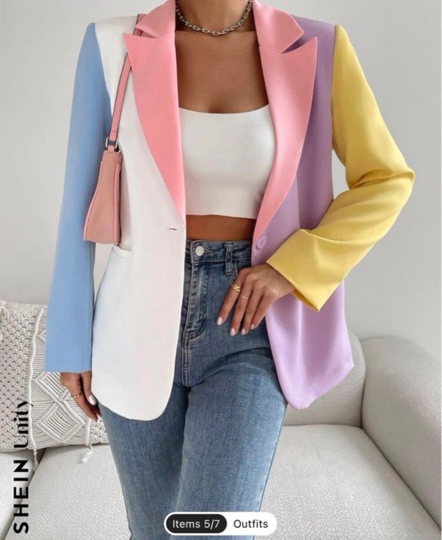 shein pastel rare coat (brand new) on Carousell