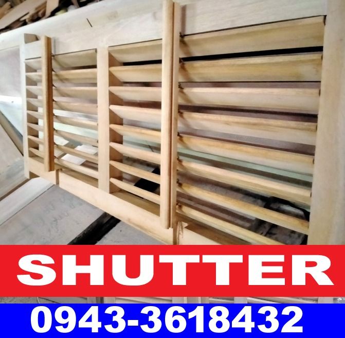 Shutter Movable Louver Wooden Window, Furniture & Home Living, Security ...