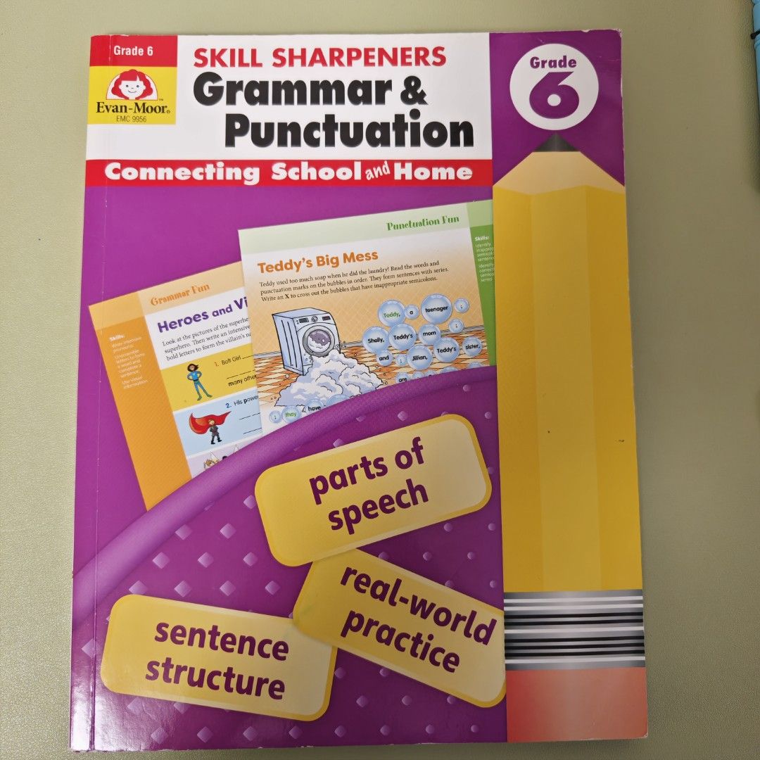 Skill Sharpener Grammar & punctuation Grade 6, 興趣及遊戲, 書本 & 文具, 書本及雜誌 ...