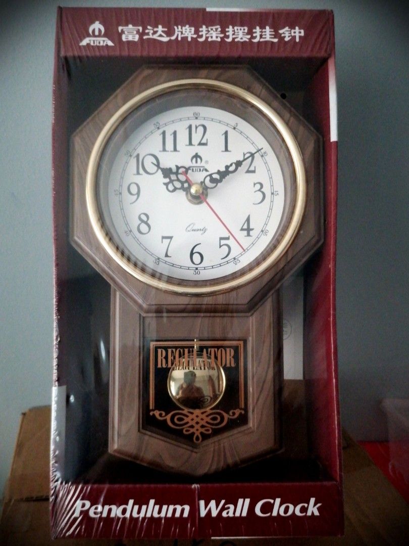 Small pendulum wall clock., Furniture & Home Living, Home Decor, Clocks ...