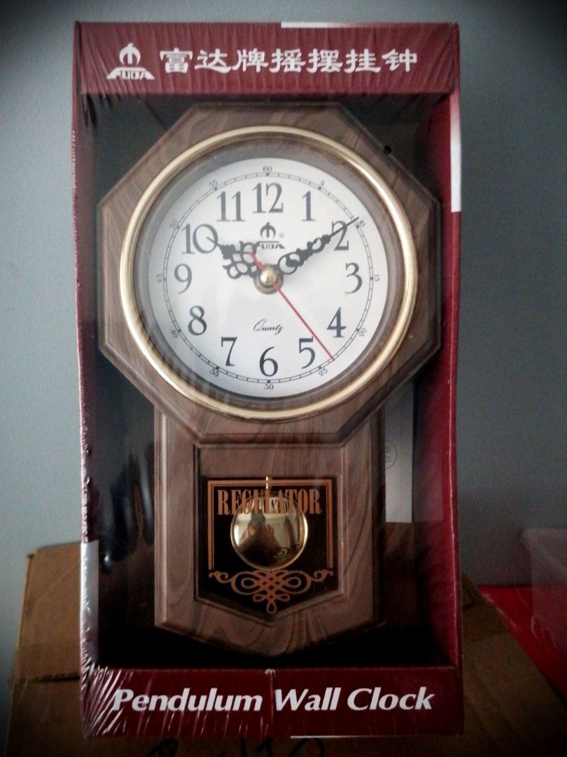 Small pendulum wall clock., Furniture & Home Living, Home Decor, Clocks ...