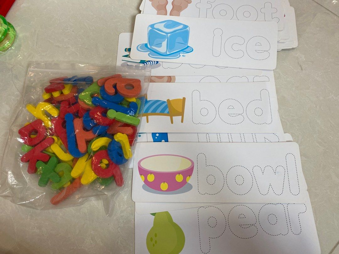 Spelling game and alphabet threading, Hobbies & Toys, Toys & Games on ...