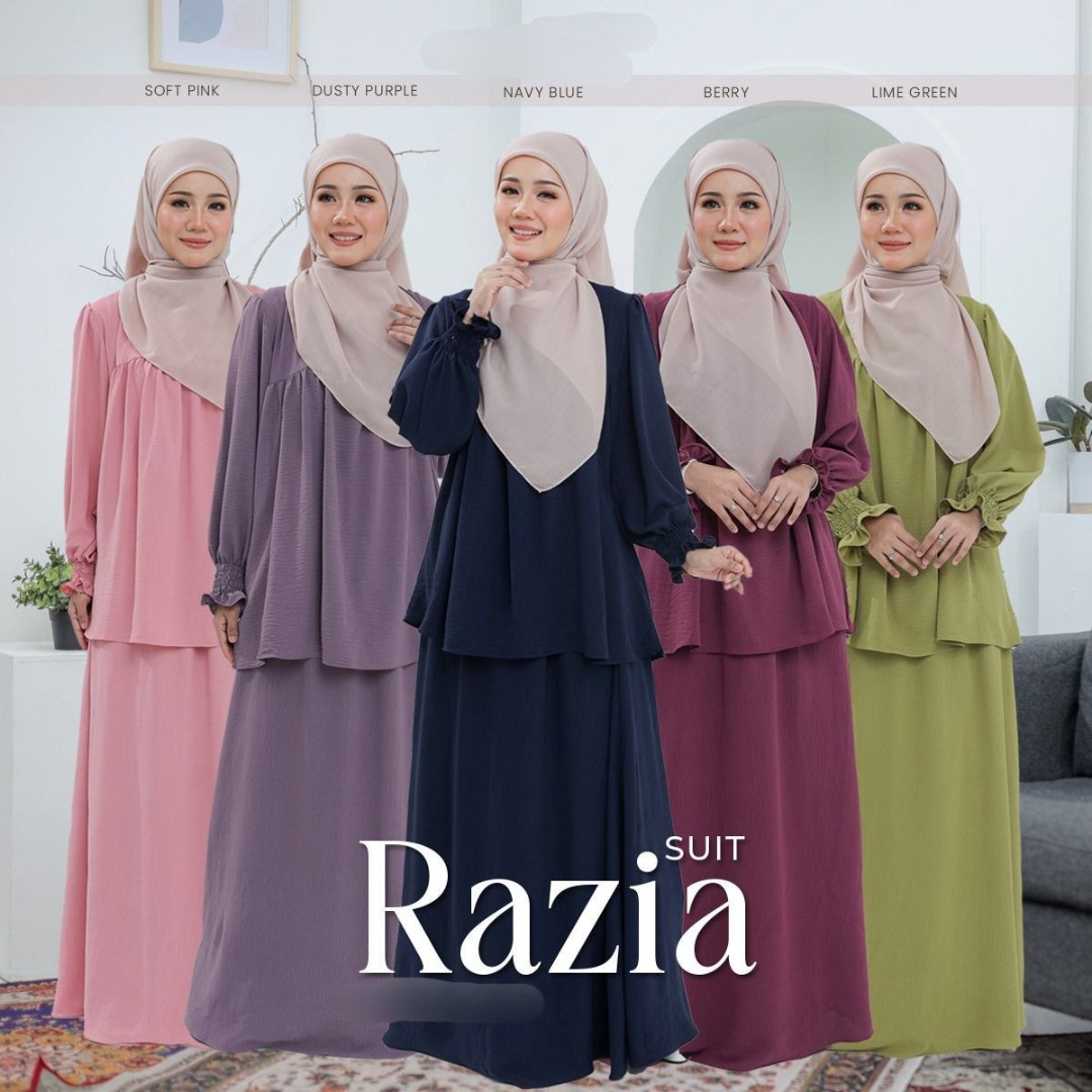 Suit Razia, Women's Fashion, Muslimah Fashion, Baju Kurung & sets on ...