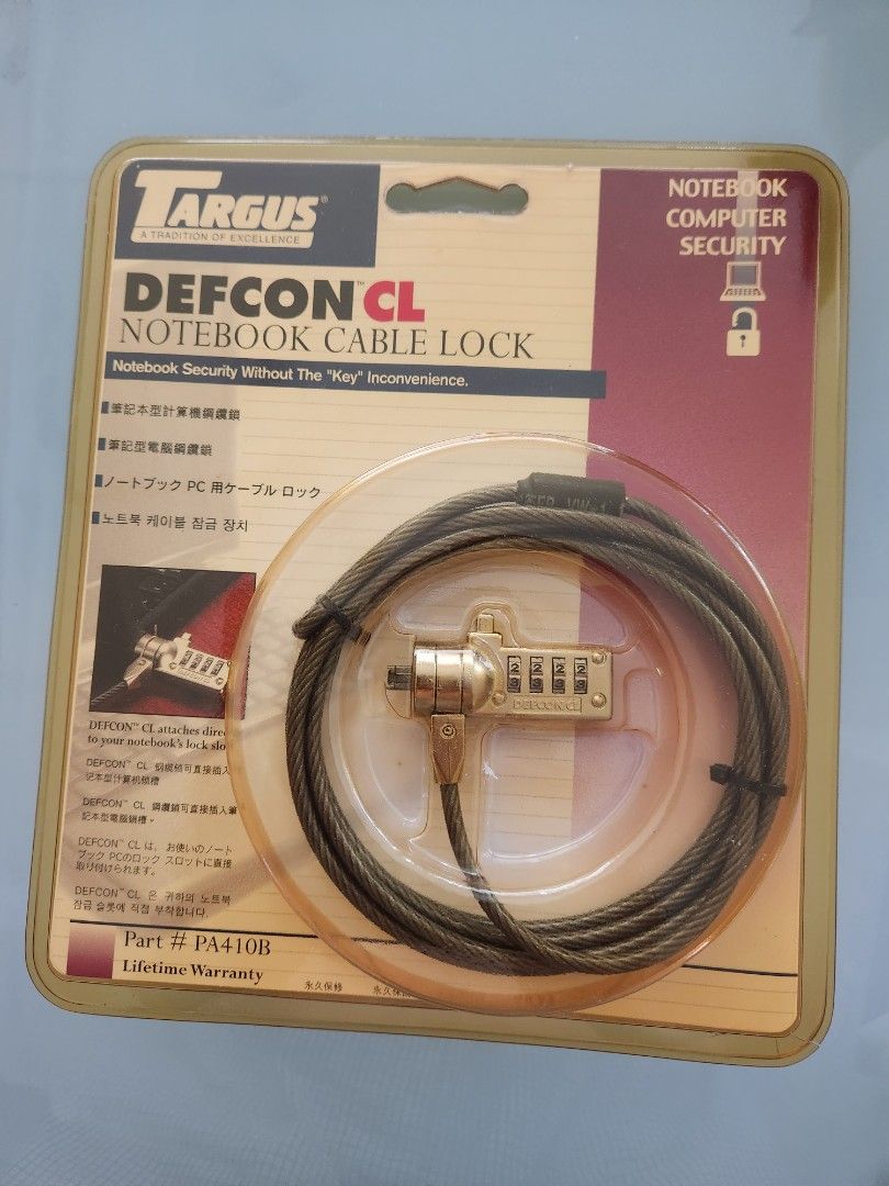 Targus Defcon CL Notebook Cable Lock, Computers & Tech, Parts ...