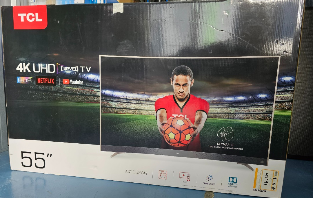 TCL 55" Curved LED TV Slightly Used with Box, TV & Home Appliances, TV & Entertainment, TV on ...