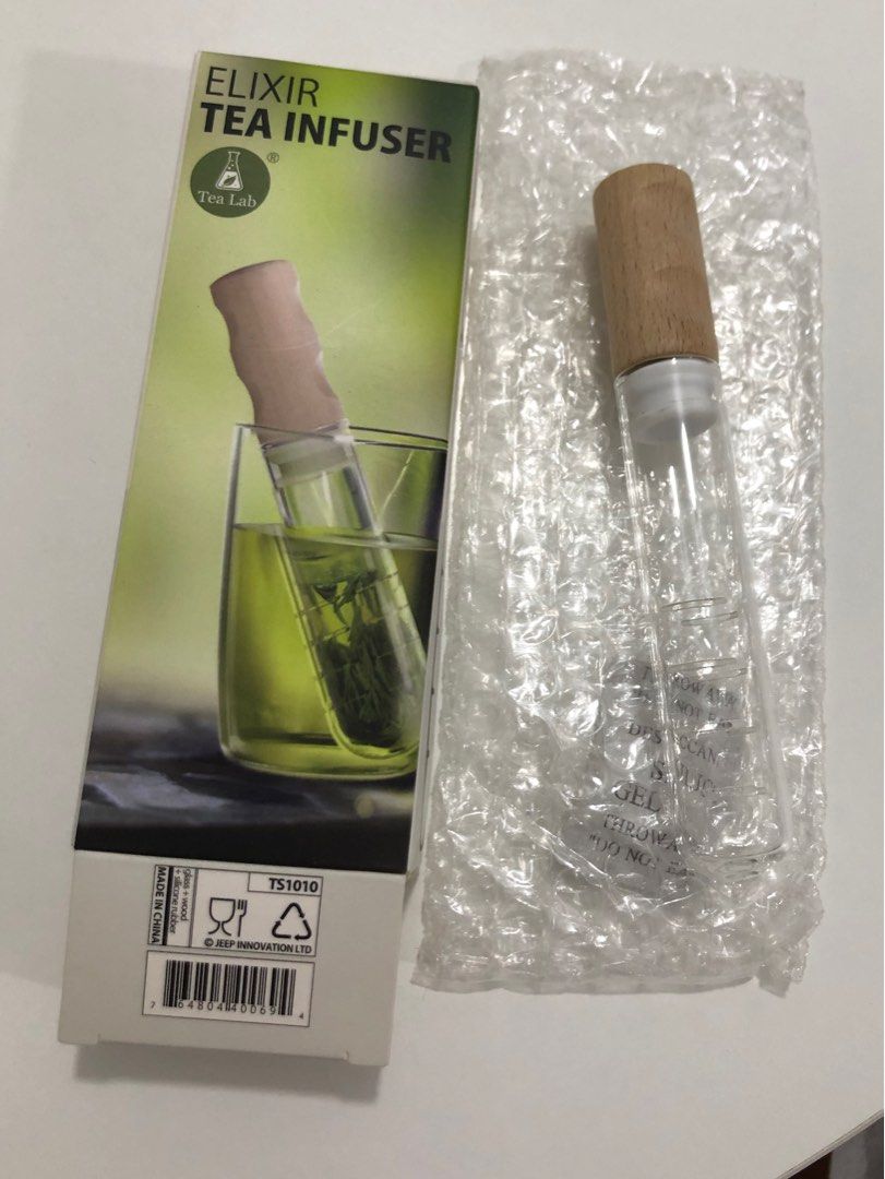 simple lab experience ELIXIR(+) glass tea stick/infuser, 傢俬＆家居, 廚具和餐具 ...