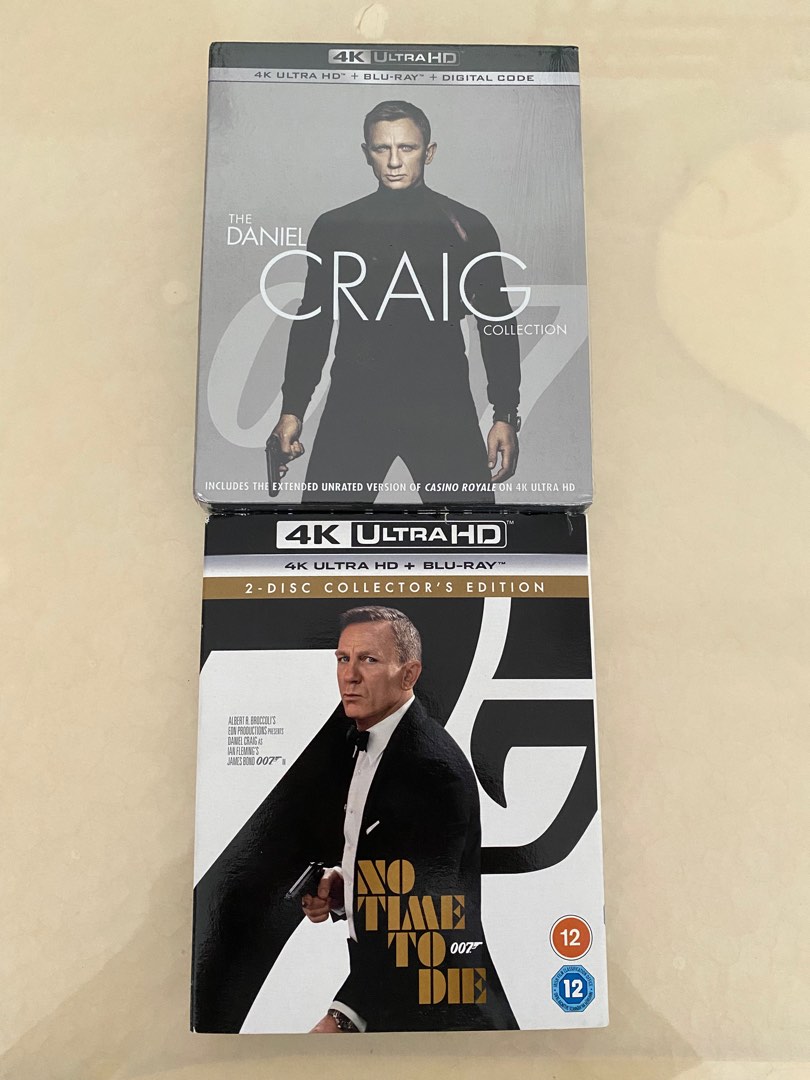 The Daniel Craig 007 Collection (4K Ultra HD + Blu Ray), Hobbies & Toys ...