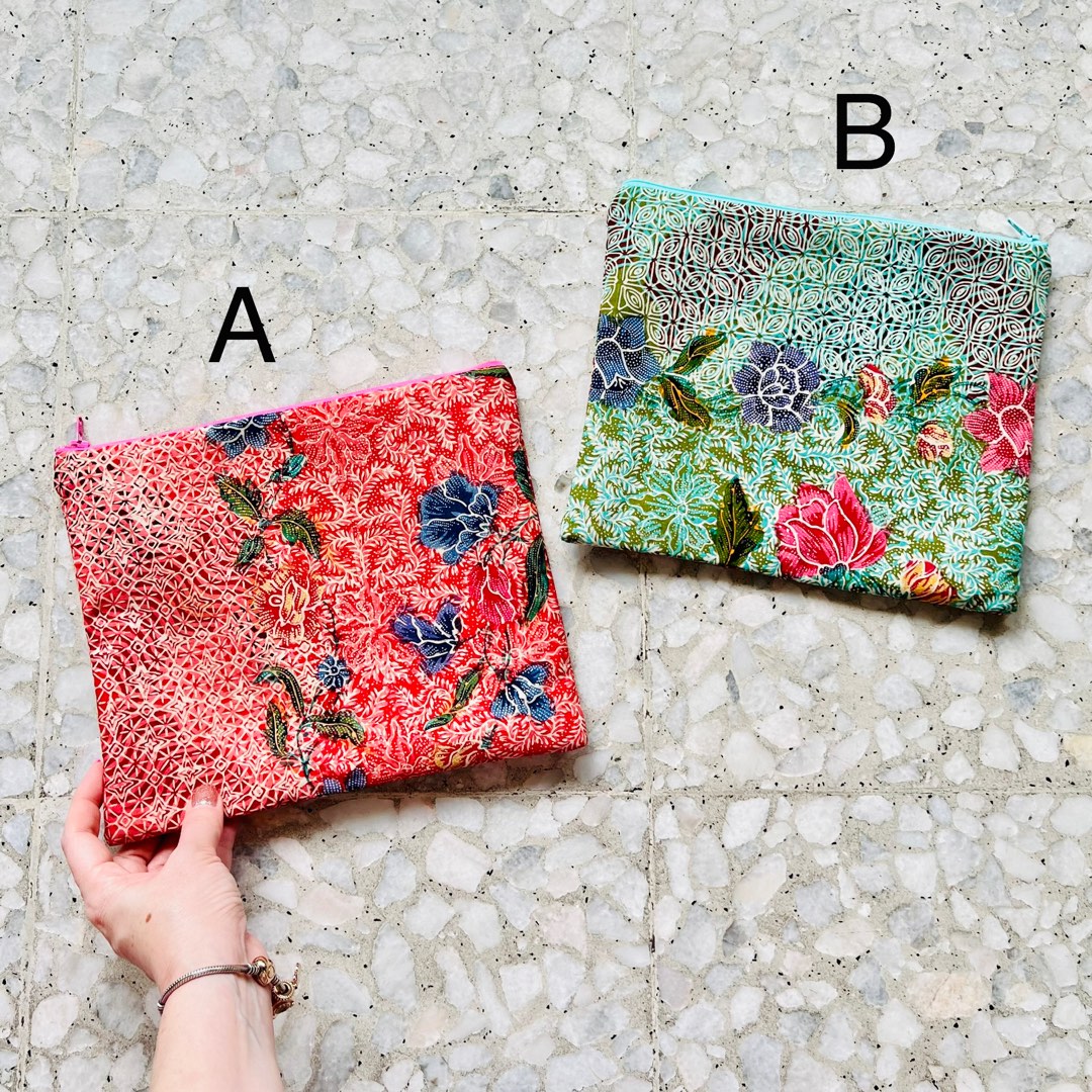 The Must-Have Batik Pouch Handmade in Singapore, Women's Fashion, Bags ...