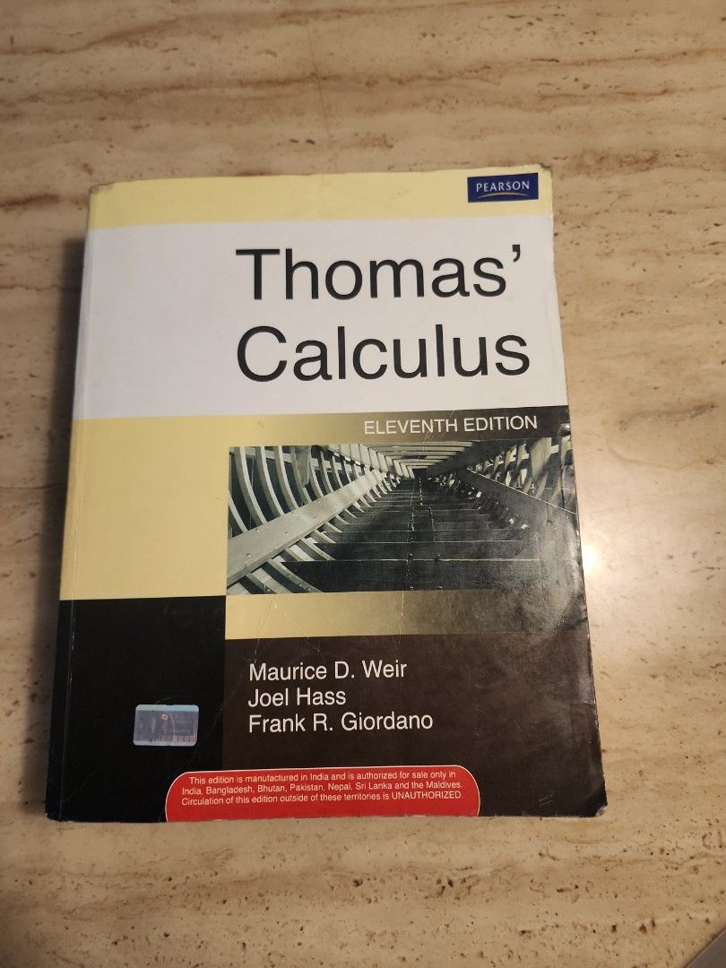 Thomas' Calculus 11th Edition, Maurice D. Weir, Pearson, Hobbies & Toys ...