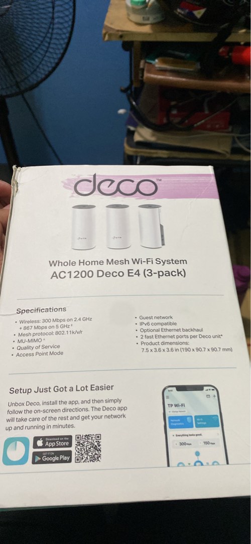 Tp-link deco AC1200 3 pack, TV & Home Appliances, TV & Entertainment ...