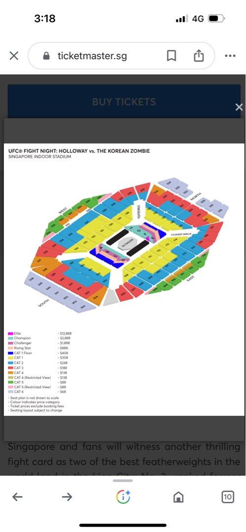Ufc MMA, Tickets & Vouchers, Event Tickets on Carousell