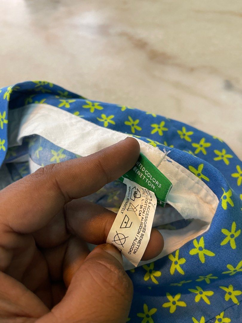 United Color Of Benetton Bucket Hat UCOB floral 57cm, Men's Fashion ...