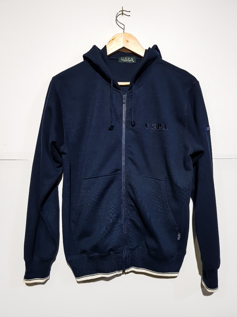 USPA Blue Zip Hoodie Jacket on Carousell