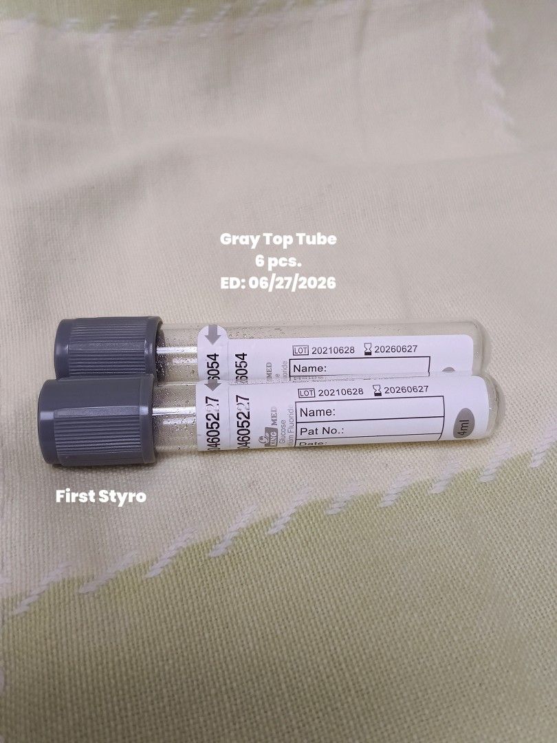 Vacutainer Tubes (Light Blue/Green/EDTA/Gold/Plain/Gray), Health ...