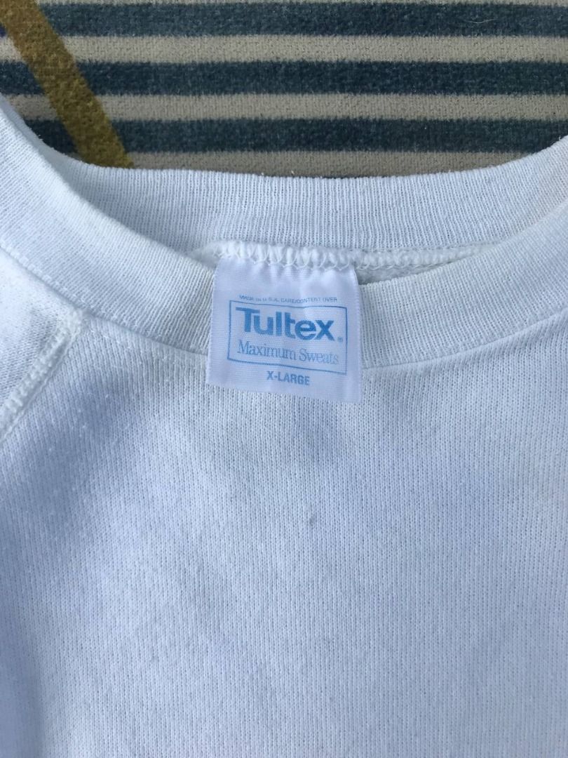 Vintage 90s Tultex Tag Blank White Crewneck on Carousell